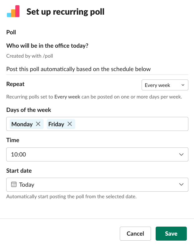 How to Create a Recurring Poll in Slack | Simple Poll